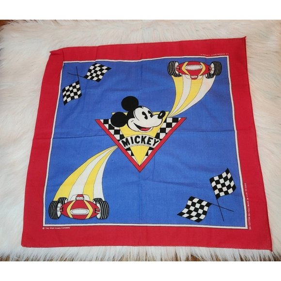 Disney | Accessories | Mickey Mouse Vintage Race Car Scarf | Poshmark